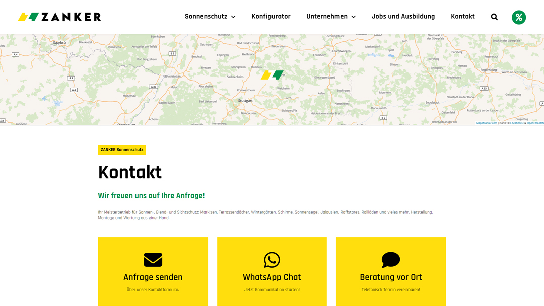 Kontakt – ZANKER Sonnenschutz